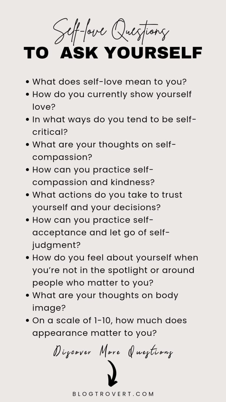 60 powerful self-love questions to ask yourself | Blogtrovert – stay ...